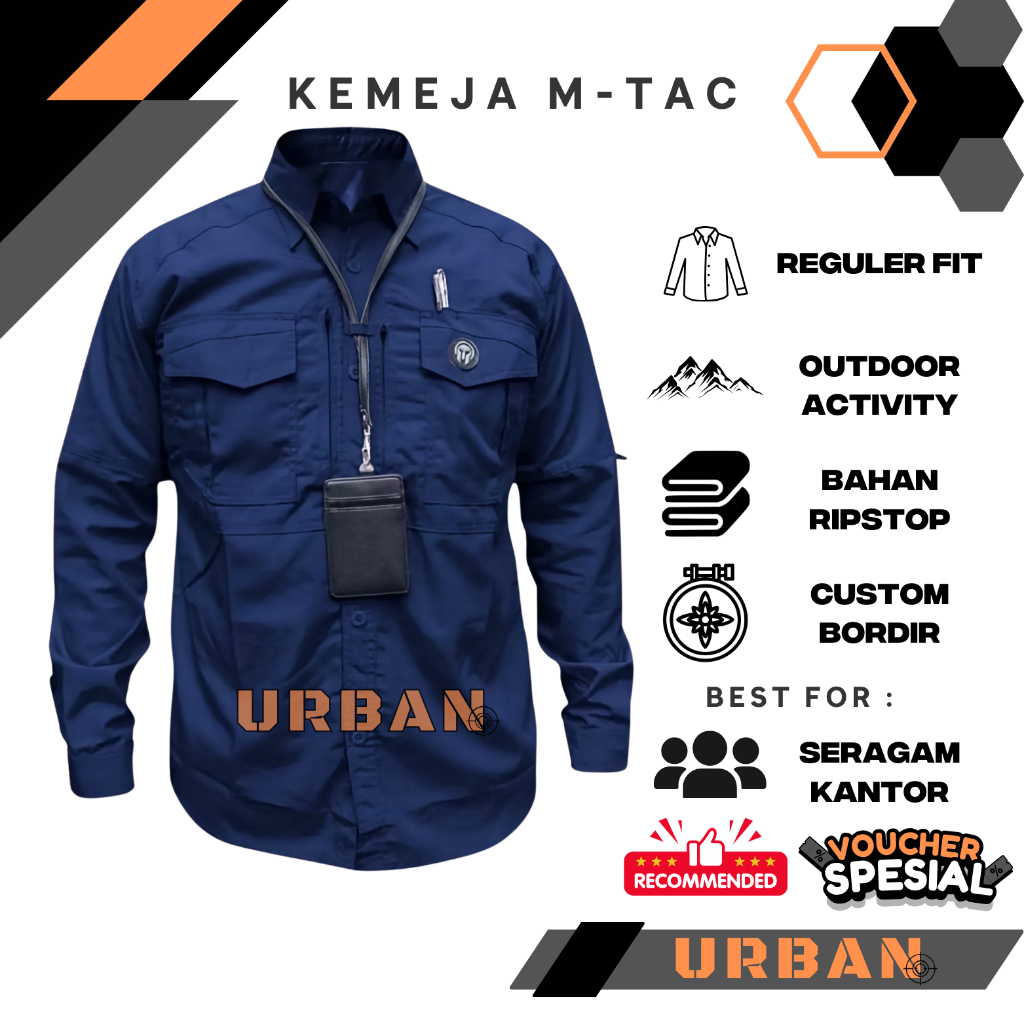 Jual Kemeja Tactical M-TAC Lengan Panjang American Ripstop Series ...