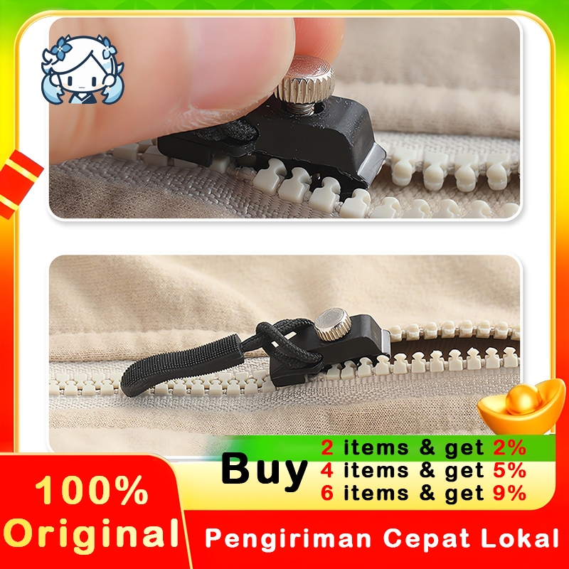 Jual 12 Pcs Resleting Universal Kepala Ritsleting Serbaguna Penarik Tas ...