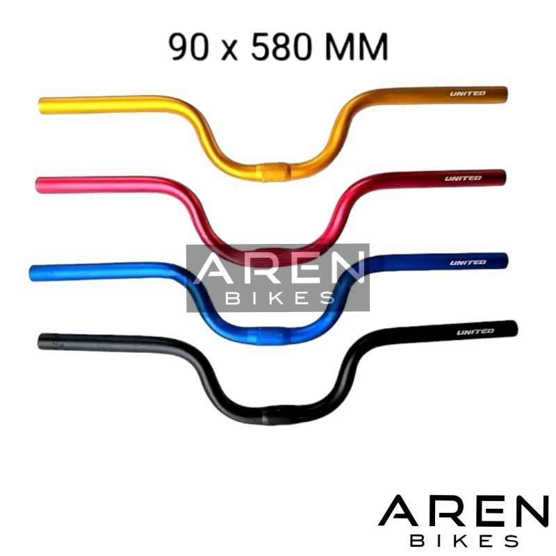 Jual STANG FOLDING ALLOY UNITED 90 x 580 MM STANDAR 25.4 HANDLEBAR ALUMUNIUM MERAH BIRU KUNING ...