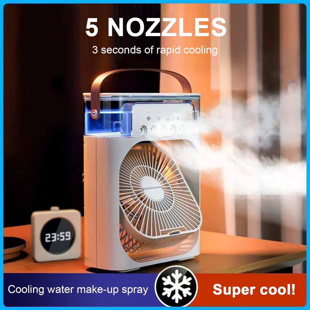 Jual Cooling Spray Fan Water Mist Fan Mist Cooling Fan with Water Tank ...