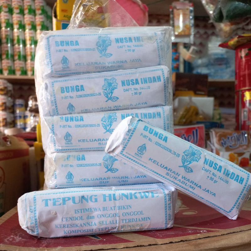Jual TEPUNG HUNKWE cap BUNGA NUSA INDAH bahan utama membuat Cendol dan ...
