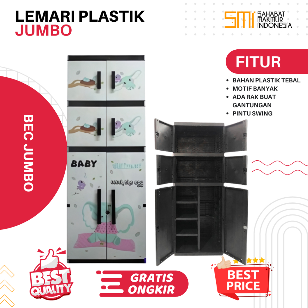 Jual Lemari Plastik Gantung Mr Plast Miami Orlando BEC Jumbo / Almari ...