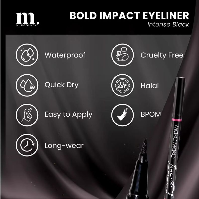 Jual MOKO MOKO LINE IT UP BOLD IMPACT EYELINER | Shopee Indonesia