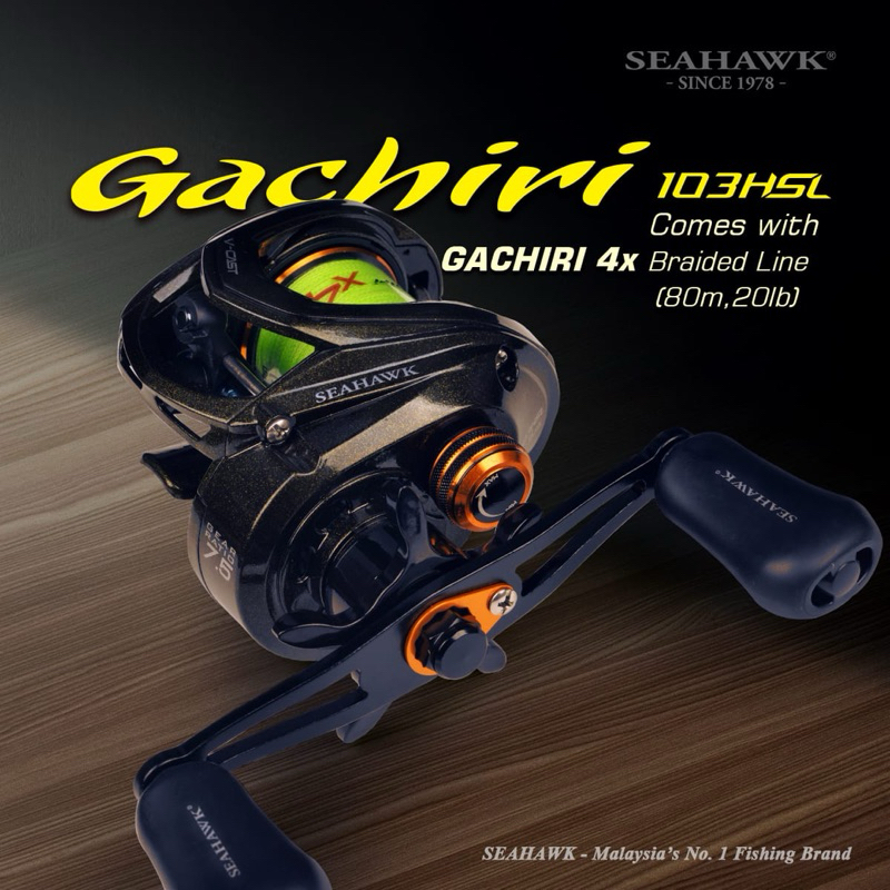 Jual Reel Bc seahawk Gachiri 103HSL (FREE PE) | Shopee Indonesia