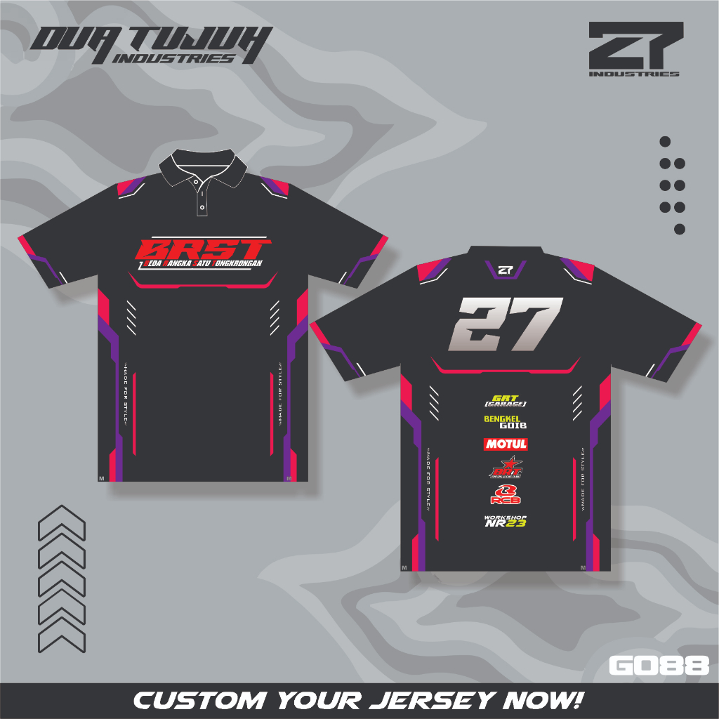 Jual JERSEY RACING, JERSEY PRINTING, JERSEY CUSTOM BISA UBAH NAMA DAN ...