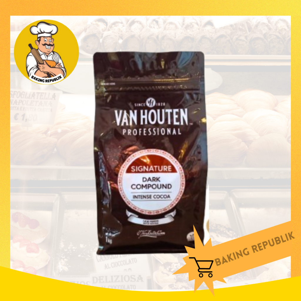 Jual VAN HOUTEN INTENSE DARK COMPOUND 1 KG + ES BATU | COKLAT KOIN | COKLAT LELEH | Shopee Indonesia