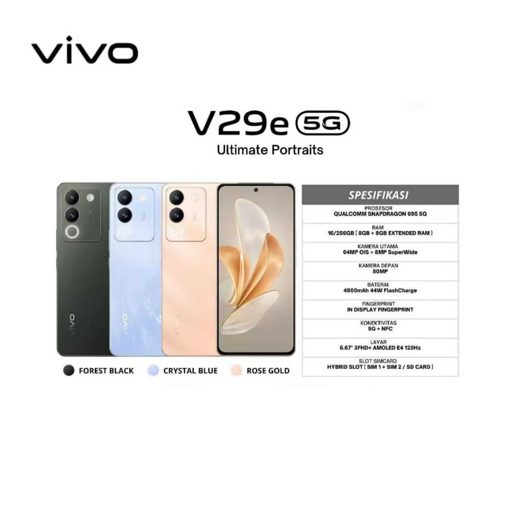 Jual [EX DISPLAY] VIVO V29e 5G Ram 8/256 GB Kelengkapan Fullset ...