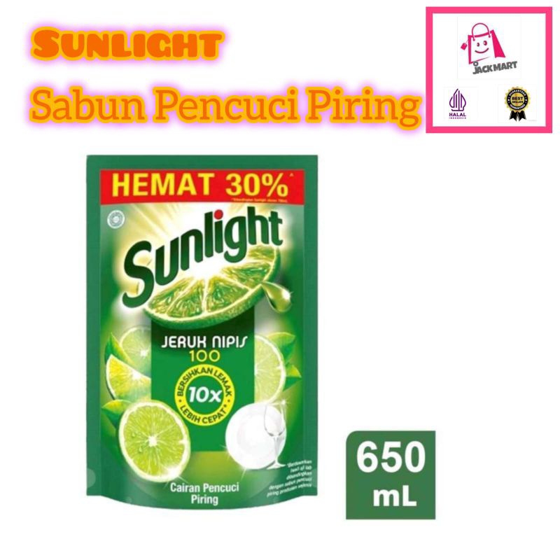 Jual SUNLIGHT Sabun Cuci Piring Jeruk Nipis 650 ML | Shopee Indonesia