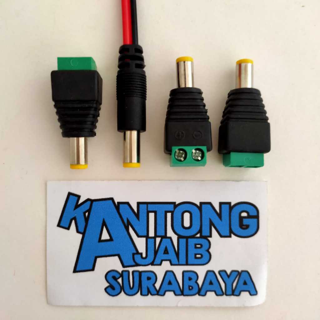 Jual Jack DC Male Conector Jack DC Male Adaptor Jack DC Konektor DC Baut CCTV 3933C | Shopee ...