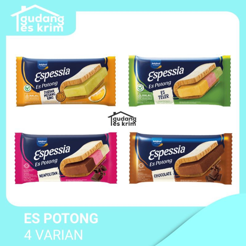 Jual Espessia Es Krim Potong 4 Varian 100ML Neapolitan Chocolate Es ...