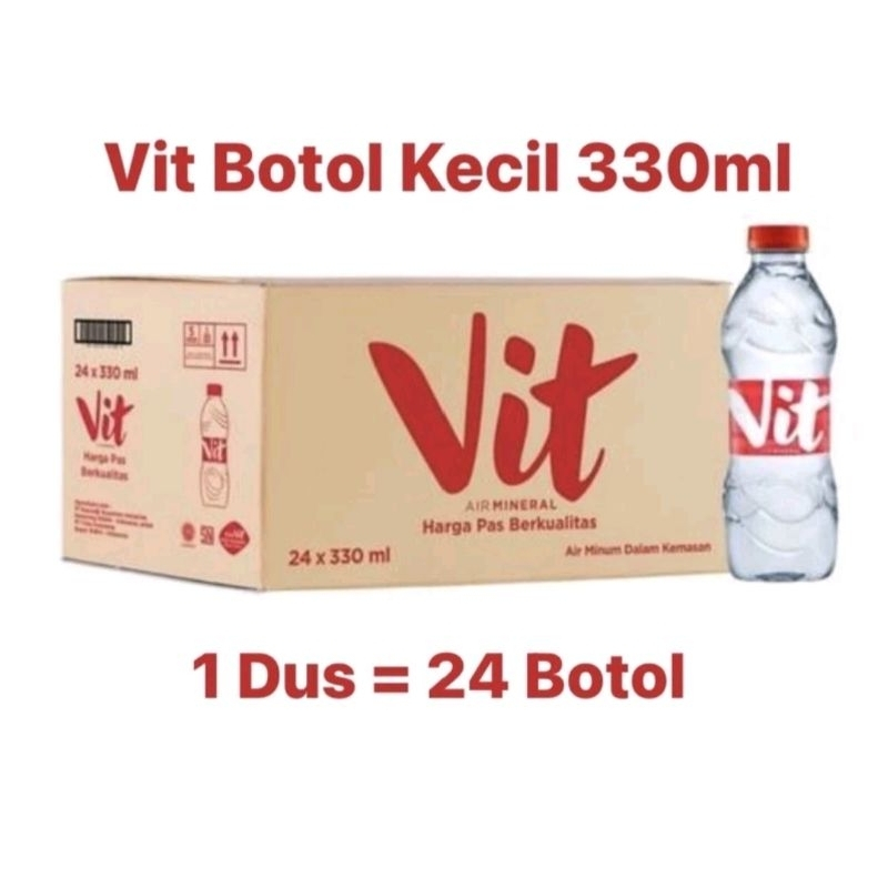 Jual Vit air Mineral Botol 330mL isi 24 pcs per Dus | Shopee Indonesia