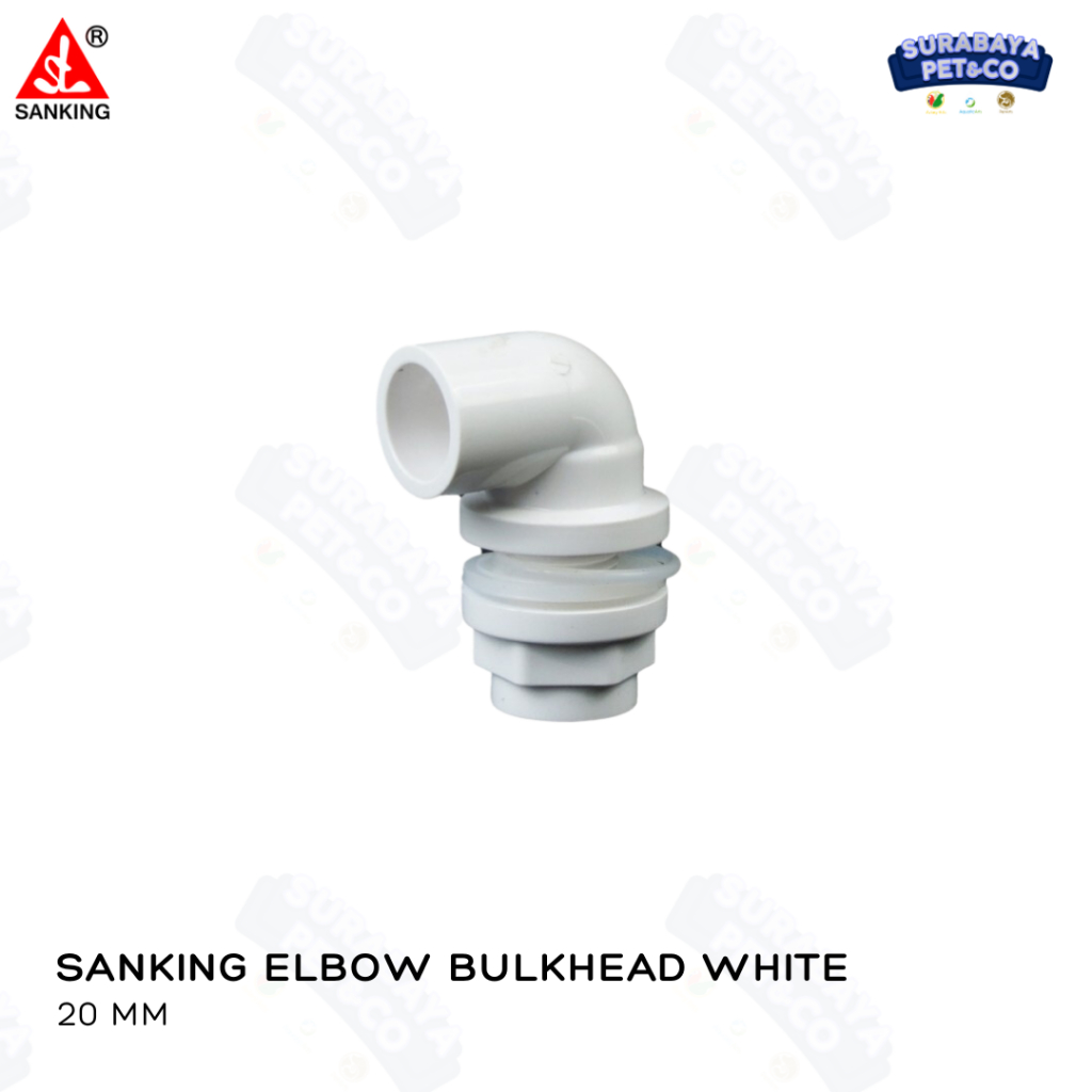 Jual SANKING Elbow Bulkhead 20mm (PUTIH) | Shopee Indonesia