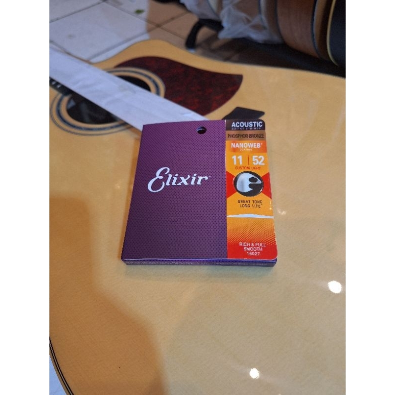 Jual Senar Gitar Elixir Akustik dan elektrik 010 Satu Set nomor 1 ...
