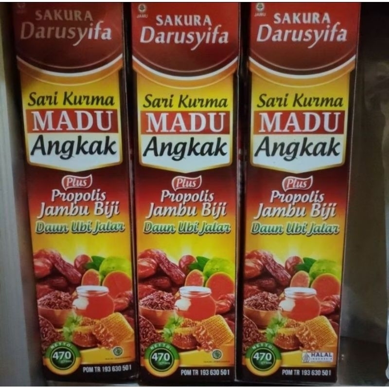 Jual SARI KURMA MADU ANGKAK PLUS PROPOLIS DAUN JAMBU BIJI DARUSYIFA 470 ...