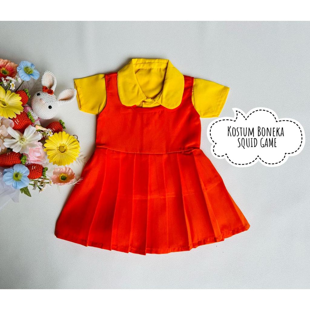 Jual KOSTUM BONEKA SQUIDD GAME/KOSTUM SQUIDD GAME/KOSTUM ANAK/KOSTUM ...