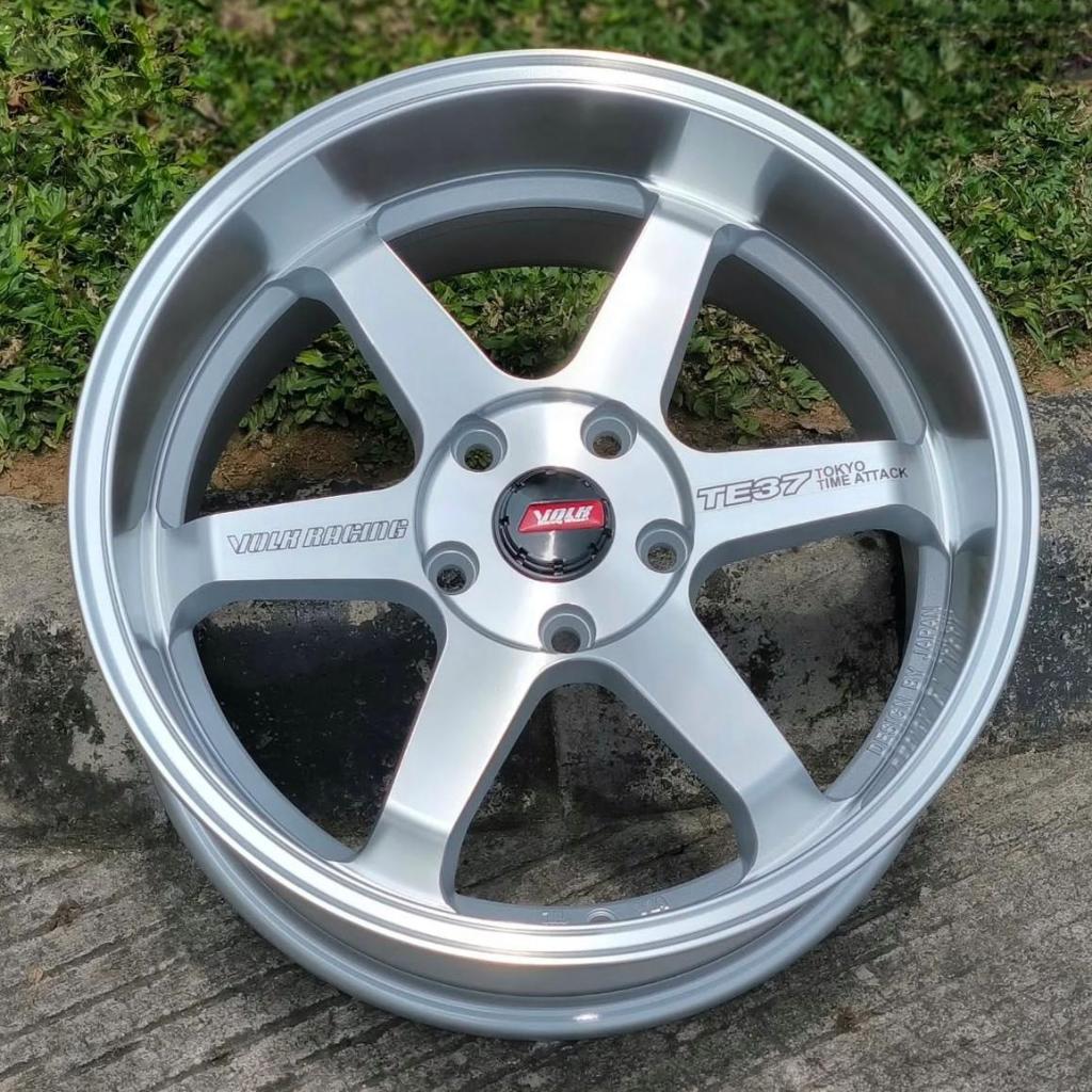 Jual Velg Rays TE37 | Ring 17 Pcd 5x114 Lebar 7.5/8.5 Warna Silver Machine Face - Velg Mobil Tie ...