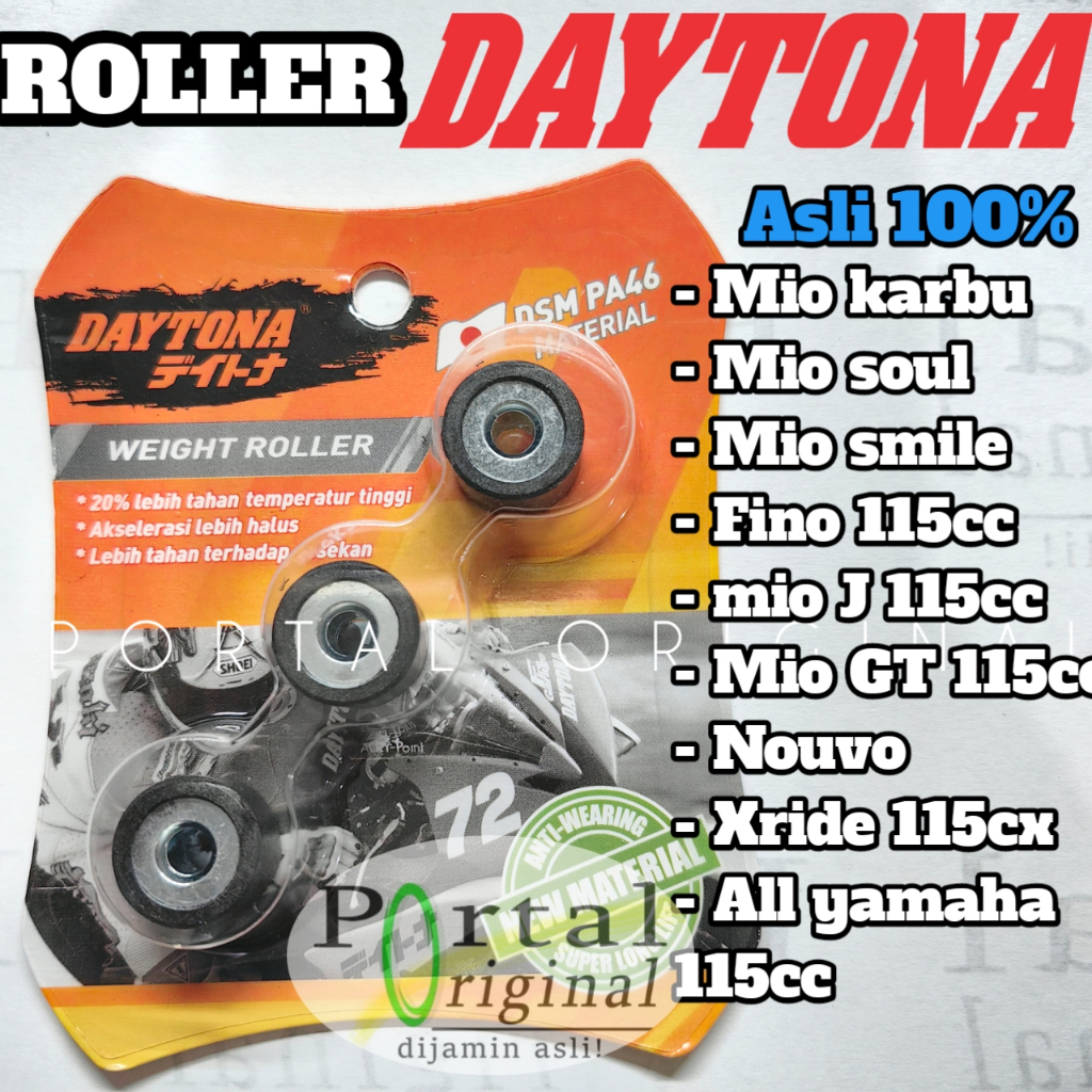Jual Roller DAYTONA Mio Karbu Sporty J GT 115cc Soul Fino Nouvo Xride X ride 7 8 9 10 11 Gram gr ...