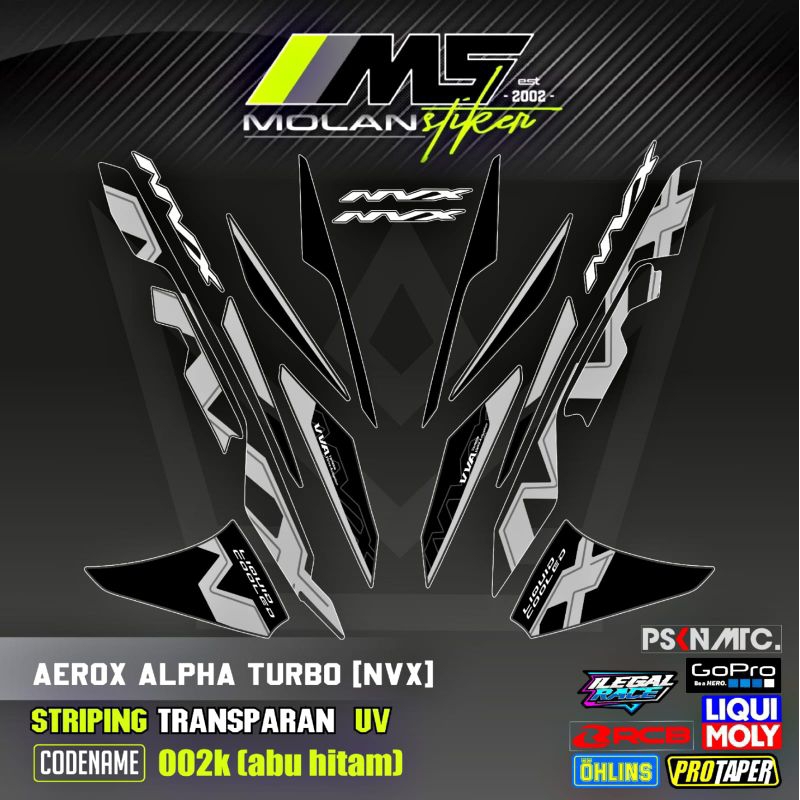 Jual Decal Sticker Striping Variasi Transparan Uv All New Aerox Alpha ...