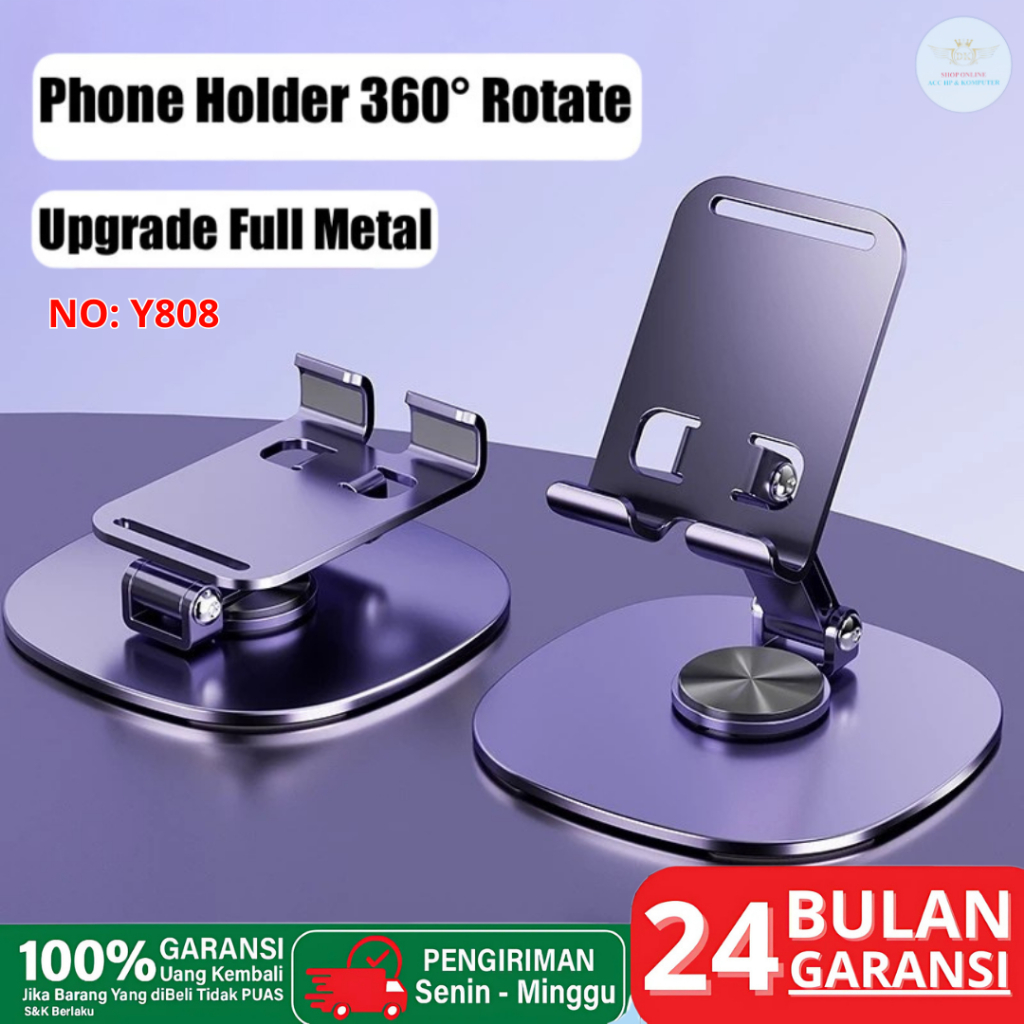 Jual Alloy Phone Stand Y808/S759 - Universal Foldable Desktop Phone ...
