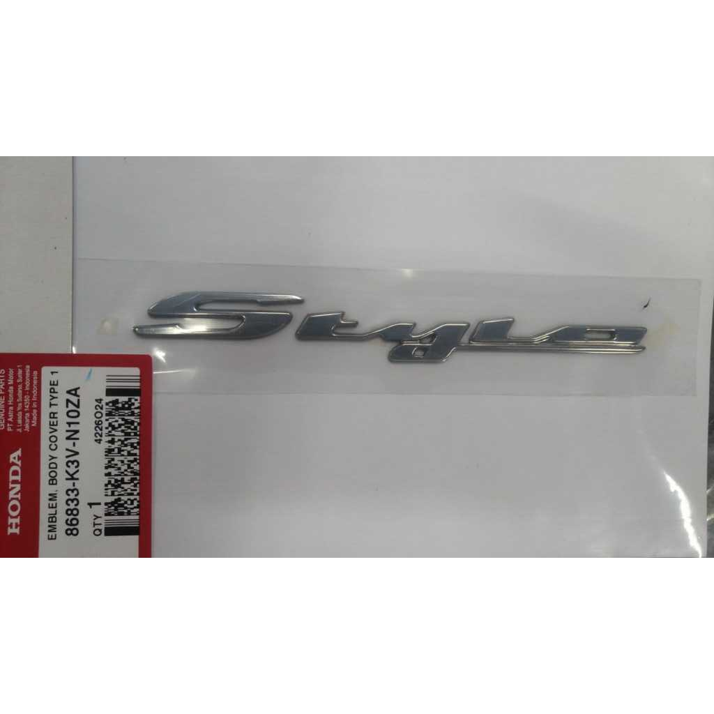 Jual Emblem Body Cover Type 1 Honda Stylo 160 86833K3VN10ZA | Shopee ...