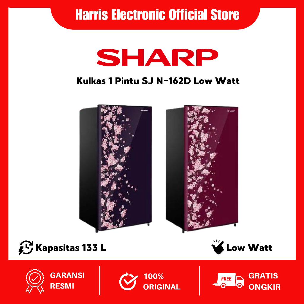 Jual Sharp Kulkas 1 Pintu SJ-N162D Low Watt Garansi Resmi | Shopee ...