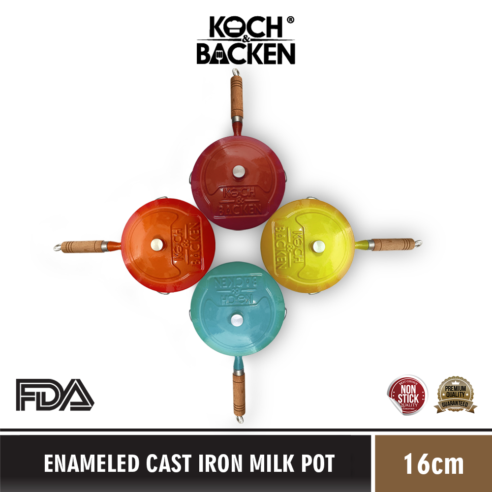 Jual KOCH&BACKEN Cast Iron Enameled Milk Pot 16cm- Panci Susu Panci ...