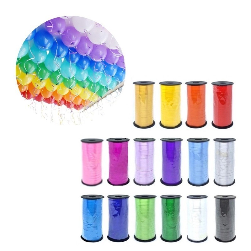 Jual HLM - (Besar) Pita Balon Riborn 1 Roll / Pita Ribon Mix / Pita ...
