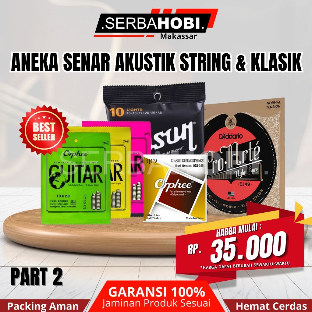 Jual SENAR GITAR KLASIK / SENAR GITAR AKUSTIK / SENAR GITAR NYLON ...