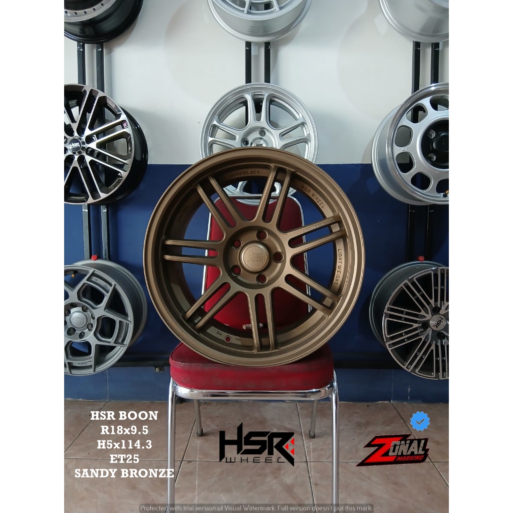 Jual VELG RACING HSR BOON R18 LEBAR 9.5 LUBANG 5x114.3 COCOK UNTUK ...