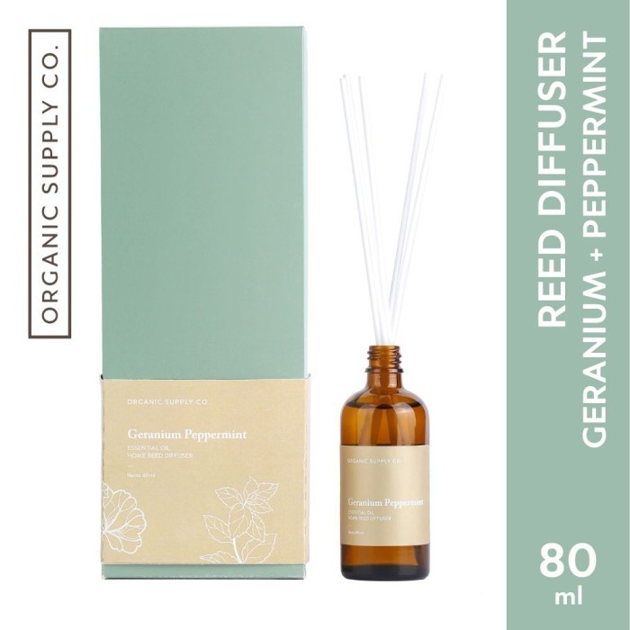 Jual Home Reed Diffuser Geranium Peppermint 80 ml - Organic Supply Co ...