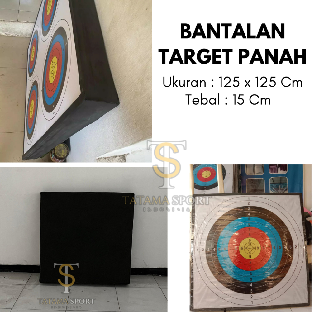Jual Bantalan Panah ukuran 125 x 125 cm Tebal 15cm Target Sasaran ...