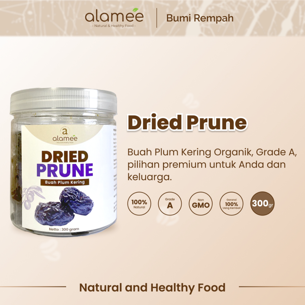 Jual ALAMEE Dried Prune Cemilan Buah Kering Sehat Buah Plum Kering ...