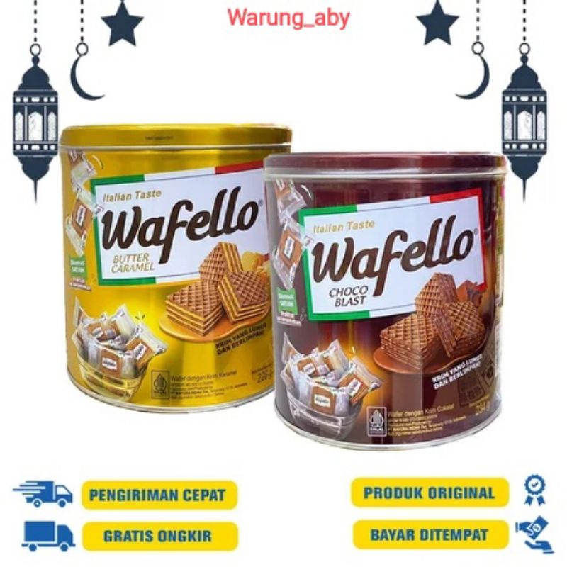 Jual Wafello Wafer Kaleng - Wafello Karamel 287 Gram - Wafello Wafer ...