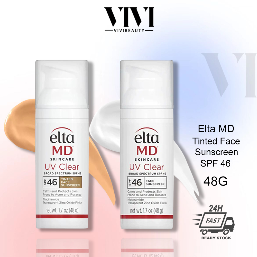 Jual Elta MD UV Clear Facial Tinted Sunscreen SPF 46 48g, Olahraga spektrum luas kulit sinar UV ...