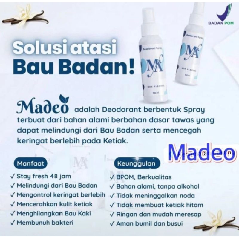 Jual MA Deodorant Spray Berbahan Alami stay fresh 48 jam | Shopee Indonesia