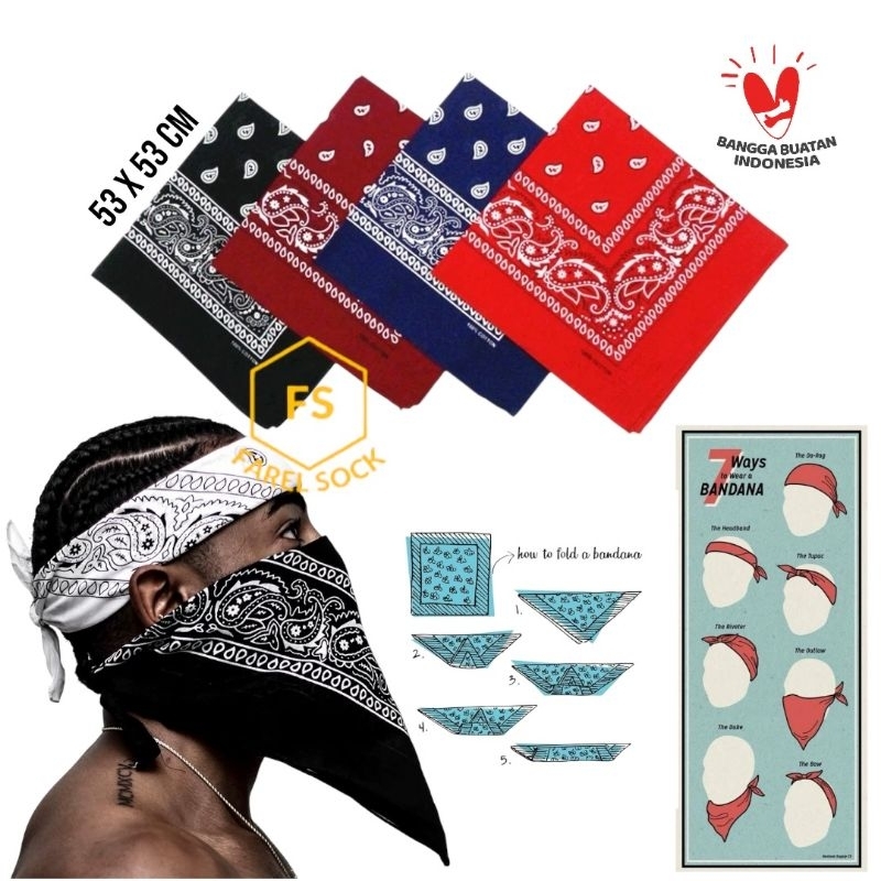 Jual SLAYER BANDANA MOTIF BATIK SCRAFT SYAL IKAT KEPALA MASKER PENUTUP ...