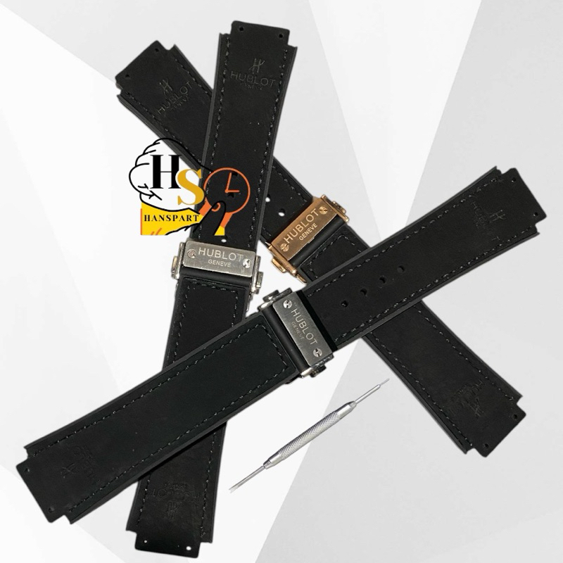 Jual PAKET•STRAP JAM HUBLOT GENEVE BLUDRU BUCKLE 22MM 24MM PREMIUM FULL ...
