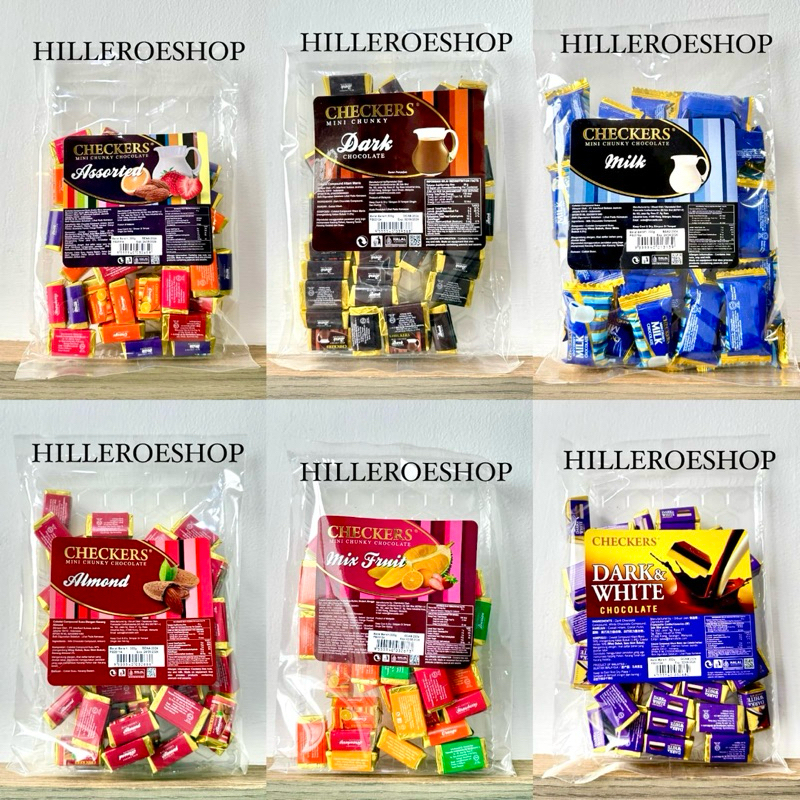 Jual COKLAT CHECKERS MINI CHUNKY 300GRAM DARK CHOCO / MIX FRUITS ...