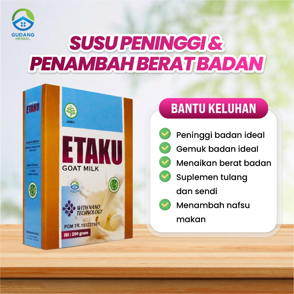 Jual Etaku Goat Milk Susu Peninggi Badan Remaja Anak Sampai Dewasa Obat ...