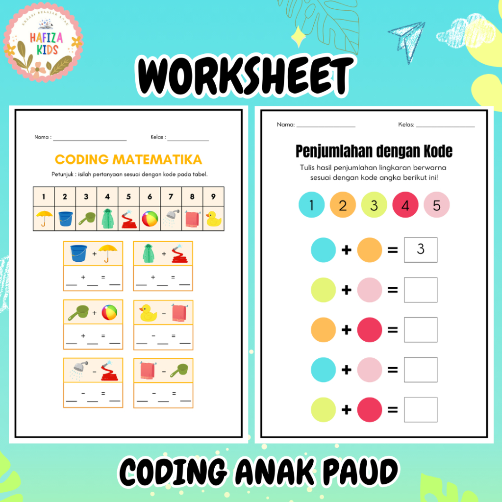 Jual WORKSHEET CODING untuk anak PAUD | Shopee Indonesia