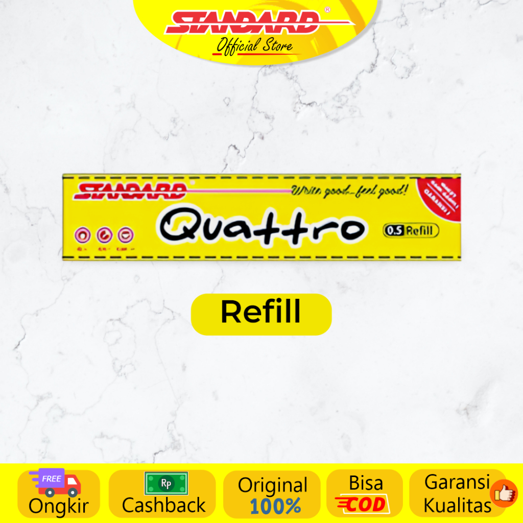 Jual Standard - Pen Refill Pulpen Quattro 0.5 / 4 Set ( Isi Pulpen ...