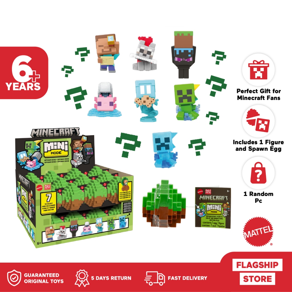 Jual [Blind Box] Minecraft Mini Mode Spawn Egg (random)- Mainan Action ...