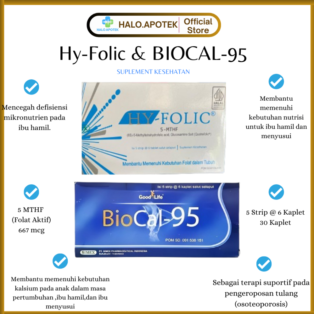 Jual Bundling Box Hy-folic + Bio-cal95 @30Tablet | Suplemen Kesehatan ...
