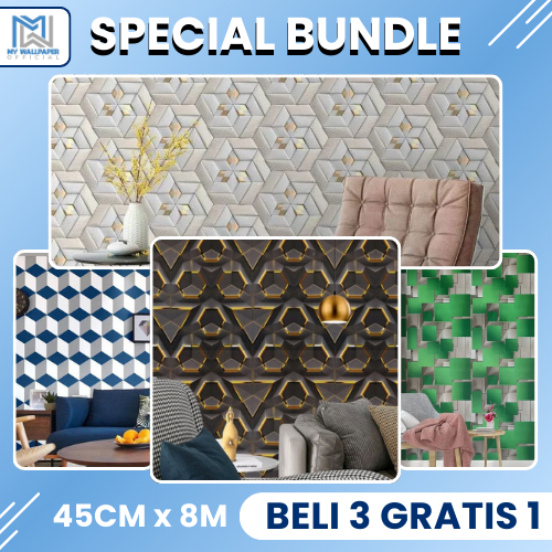 Jual SPECIAL BUNDLE Wallpaper Sticker Dinding Kamar Walpeper Dinding ...