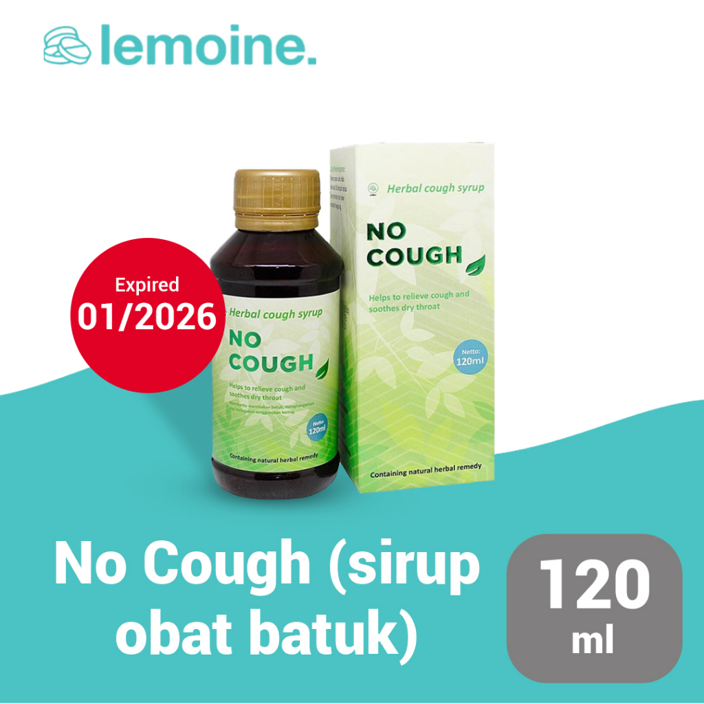 Jual No Cough Syrup Obat Batuk Herbal Meredakan Batuk Kering Batuk ...