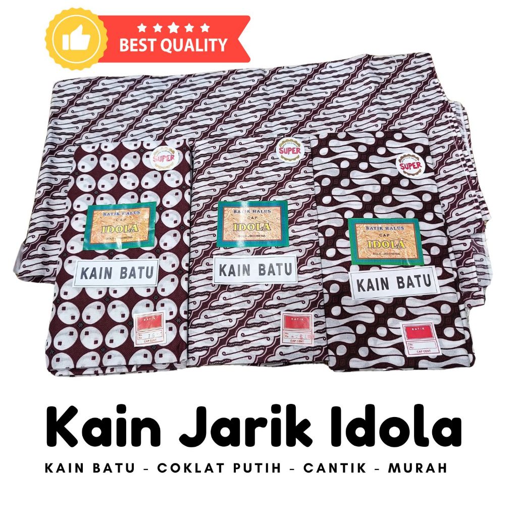 Jual Kain Jarik Batik Idola Desain Putih dengan Kualitas Batu Halus ...