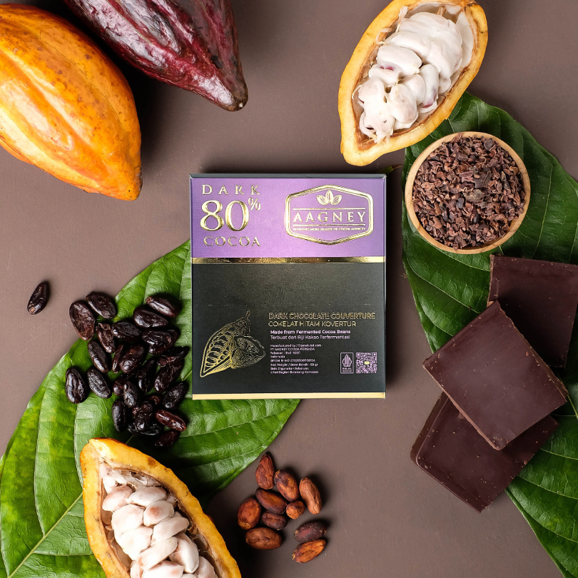 Jual Aagney Chocolate Couverture Dark 80% Cocoa 50gr | Cokelat Bali ...