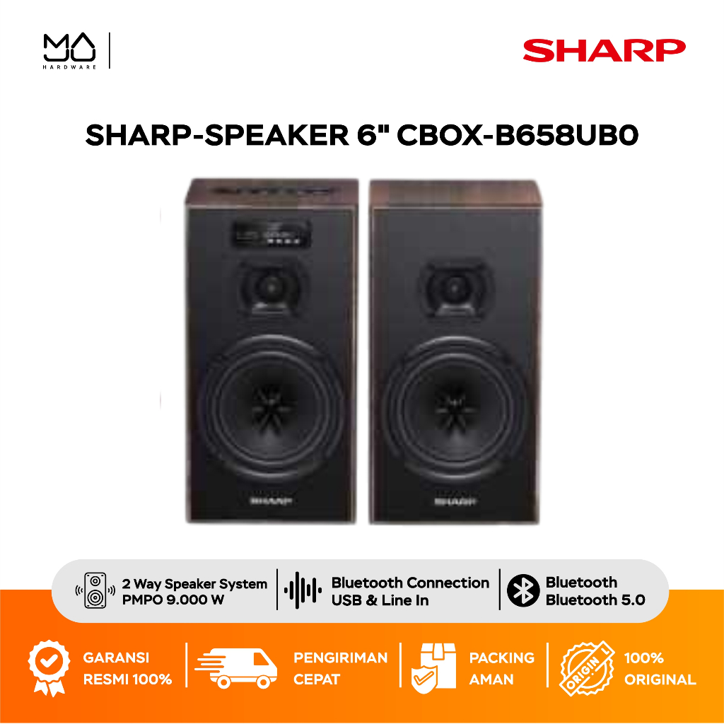 Jual SHARP Speaker Aktif CBOX-B658UBO 2 Way Speaker System - Garansi ...