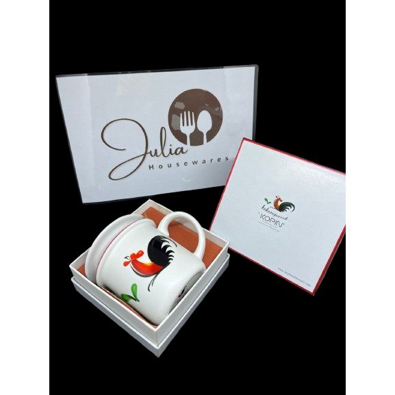 Jual Kopin mug tutup + hardbox KSK-01JMT matt white kukuruyuk family ...