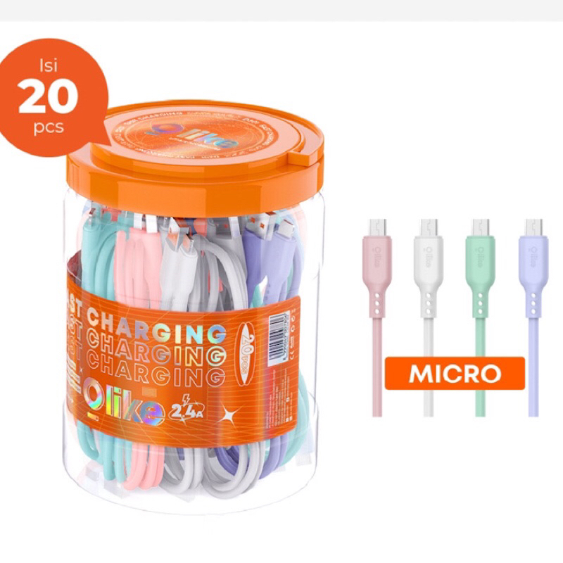 Jual Olike | Kabel Data - Type Micro USB D306M (20 Pcs/Jar) | Shopee ...